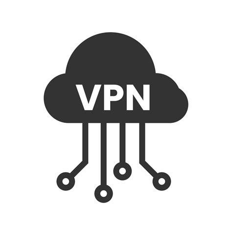 Vector Illustration Of Vpn Cloud Icon In Dark Color And White Background 26703268 Vector Art At