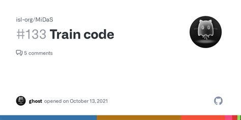 Train Code Issue Isl Org MiDaS GitHub
