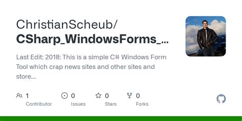 github christianscheub csharp windowsforms offlinesearch last edit