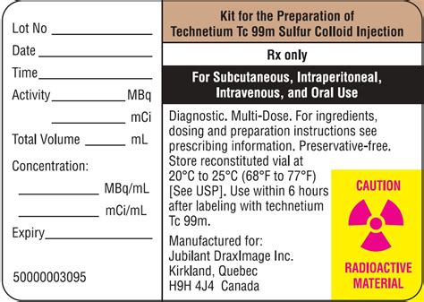 Dailymed Kit For The Preparation Of Technetium Tc 99m Sulfur Colloid