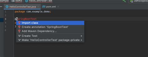 Spring Unable To Resolve Springboottest With A Maven Dependency With