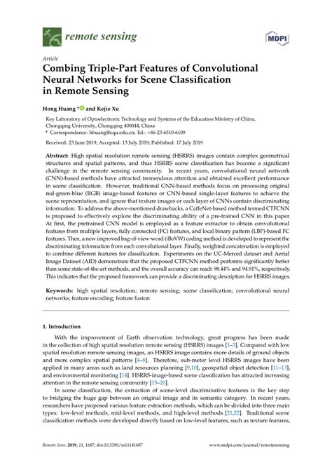 Pdf Combing Triple Part Features Of Convolutional Neural Networks For Scene Classification In