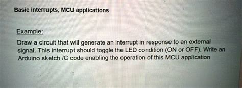 Solved Example Draw A Circuit That Will Generate An Interrupt In