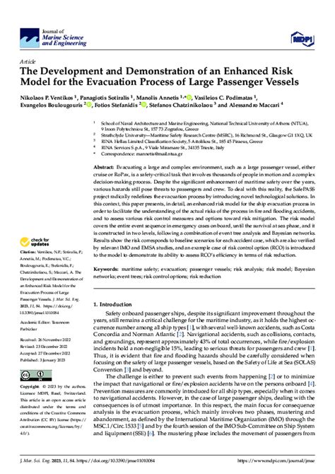 Pdf The Development And Demonstration Of An Enhanced Risk Model For The Evacuation Process Of