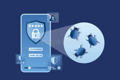 Data Protection Concept Modern Smartphone With Effective Antivirus