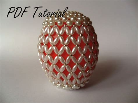Jasmin Beading Tutorial Ornament Easter Red Egg Tutorial Beaded Easter
