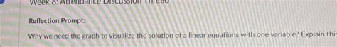 Solved Reflection Prompt Why We Need The Graph To Visualize Chegg