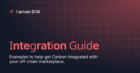 Integration Guide Carbon Sdk