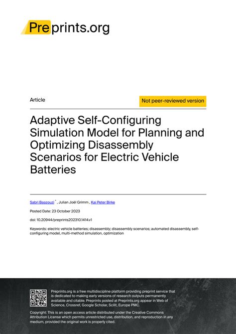pdf adaptive self configuring simulation model for planning and