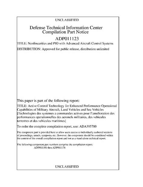 Pdf Defense Technical Information Center Compilation Part