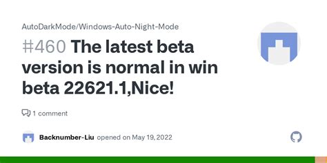 The Latest Beta Version Is Normal In Win Beta Nice Issue AutoDarkMode Windows