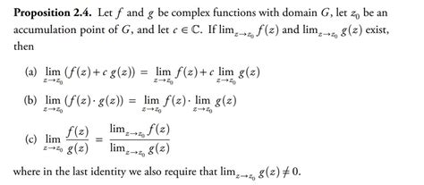 Solved Proposition 2 4 Let F And G Be Complex Functions Chegg Com