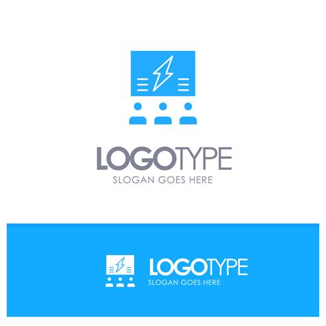 Brainstorming Group Idea Solution Team Think Thinking Blue Solid Logo With Place For Tagline