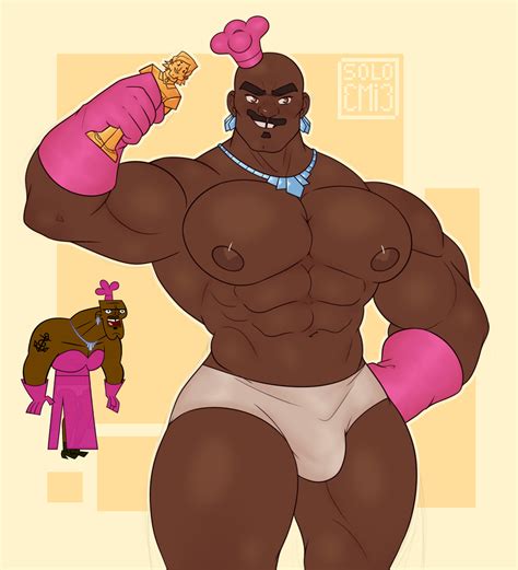 Rule 34 2boys Bara Buckteeth Chef Hat Chef Hatchet Dark Skinned Male