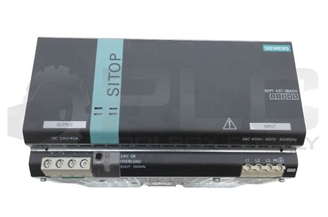 New Siemens 6ep1437 3ba00 Power Supply 400 500v 5060hz 26a Plc
