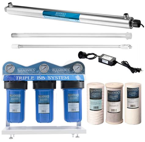 55w Uv Ultraviolet Light Plus Sediment And Carbon Well Water Filter