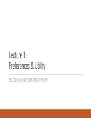 Understanding Preferences & Utility in Microeconomic Theory | Course Hero