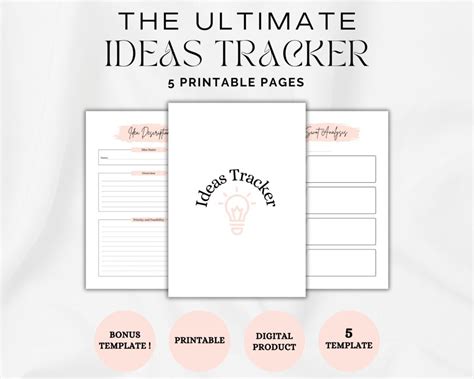 The Ultimate Printable Ideas Tracker My Planning Zone