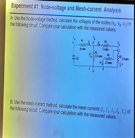 Solved A Use The Node Voltage Method Calculate The Chegg