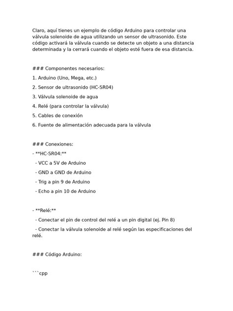 Solenoide Con Arduino Pdf Arduino