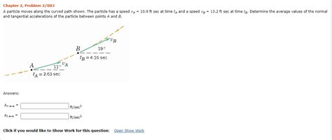 solved chapter 2 problem 2 083 a particle moves along the