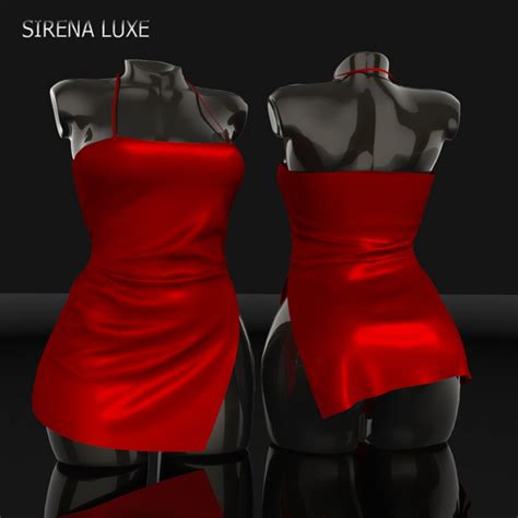 Second Life Marketplace Red Strapped Dress Maitreya Petite Flat