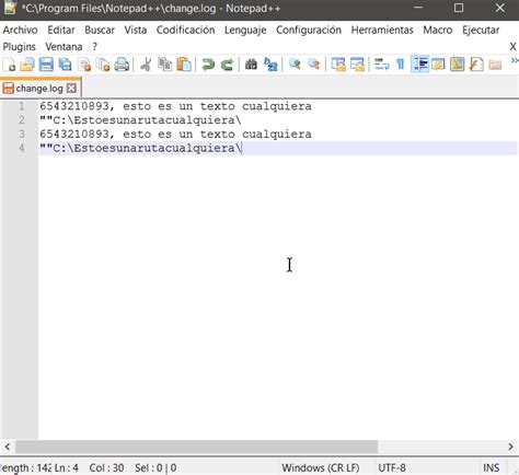 notepad unir lineas continuas que cumplan cierta condición en una