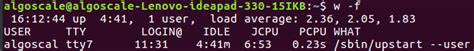 W Command In Linux With Examples Geeksforgeeks