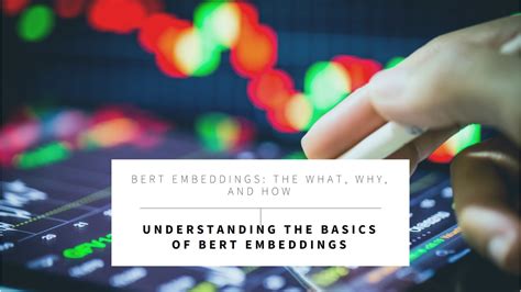 Bert Embeddings The What Why And How