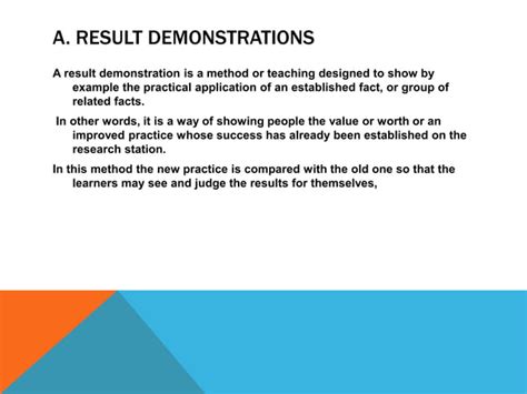Extension Teaching Methods Pptx Education