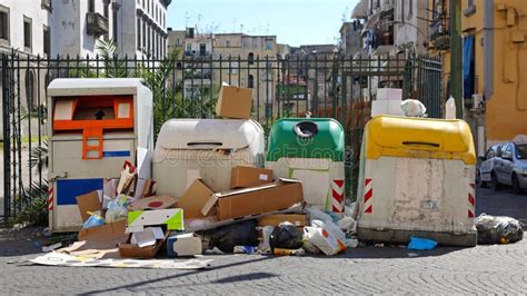 Garbage Problem Naples Italy Stock Image Image Of Italy Boxes 289556327