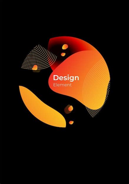 Premium Vector Set Of Abstract Modern Graphic Elements Dynamical Colored Forms And Line