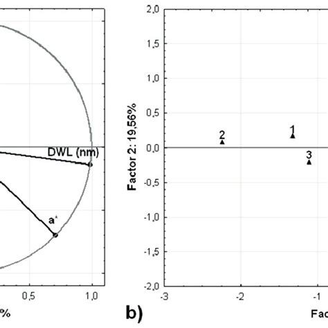 Projection Of Variables A And Cases B On The Factor Plane