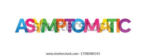 Colored Rainbow Text Word Asymptomatic Vector Stock Vector Royalty