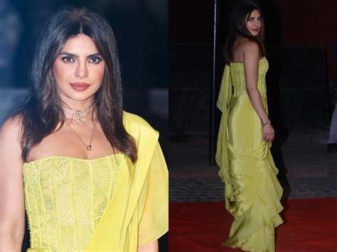 Priyanka Chopra makes rare appearance in saree, see her outfit's price