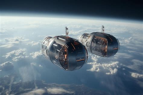 Premium Ai Image Space Capsules In Atmospheric Reentry