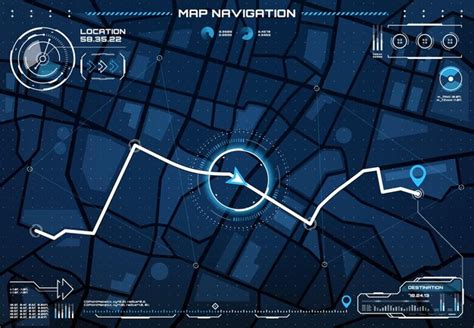 Digital Map Interface Vectors And Illustrations For Free Download