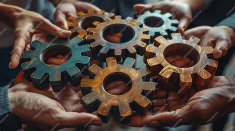 Premium Photo Interlocking Gears Representing Teamwork And Collaboration