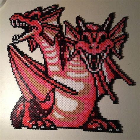 Dragon Hama Perler Beads By Pagey163 Perlemønstre Kreativ Mønster
