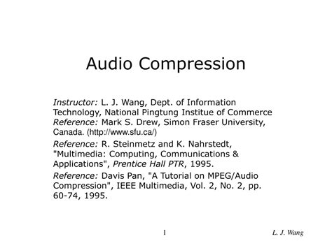 PPT Audio Compression Methods A Comprehensive Guide PowerPoint Presentation ID