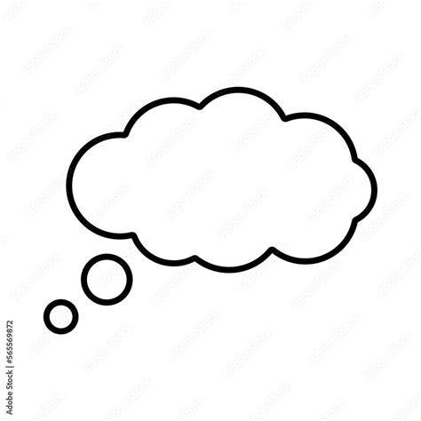 Think Bubble Svg Thought Bubble Cut File Thinking Cloud Vector De