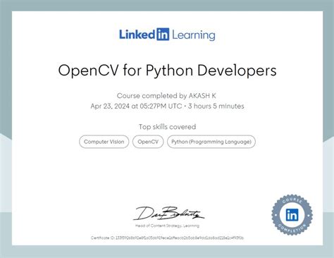 akash k on linkedin linkedinlearning opencv python computervision