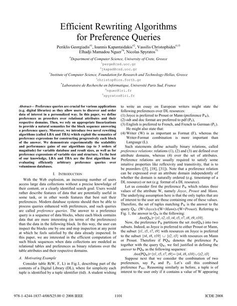 pdf efficient rewriting algorithms for preference queries
