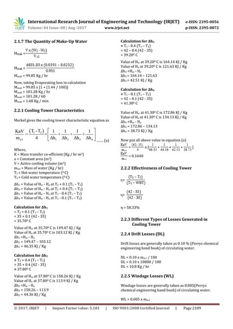 An Investigation In Performance Enhancement Of Induced Draft Counter Flow Wet Cooling Tower