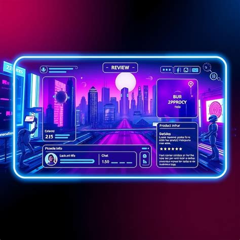 Futuristic Layout For A Tech Review Streamer With Cool Colors