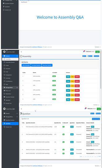 Assembly Qanda Management System Luminous Infoways