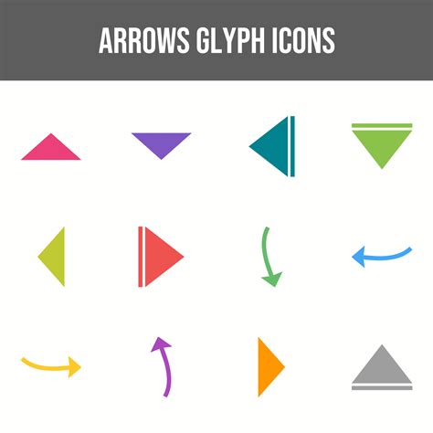 Beautiful Arrows Vector Icon Set 17532825 Vector Art At Vecteezy