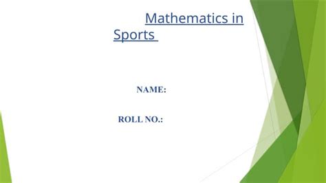 Math In Sports Presentationpptx