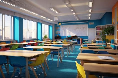 Classroom With Flexible Learning Spaces Premium Ai Generated Image Classroom With Flexible Learning Spaces Premium Ai Generated Image