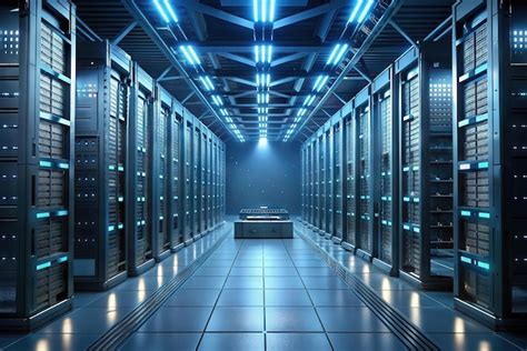 Premium Photo Modern Data Center And Network Infrastructure Solutions